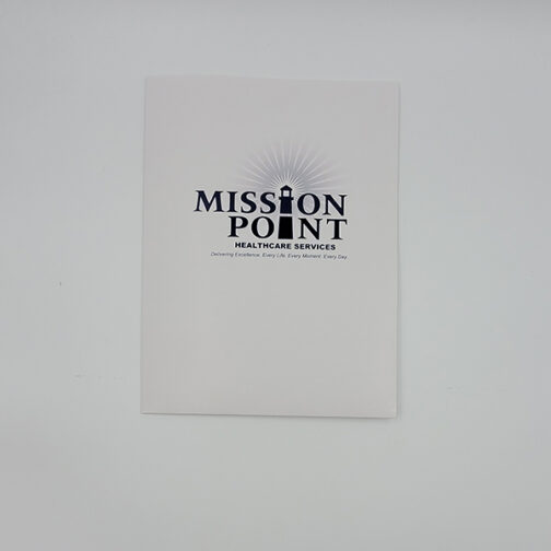 Mission Point Folder White w/ Logo – Pack of 25 – Mission Point